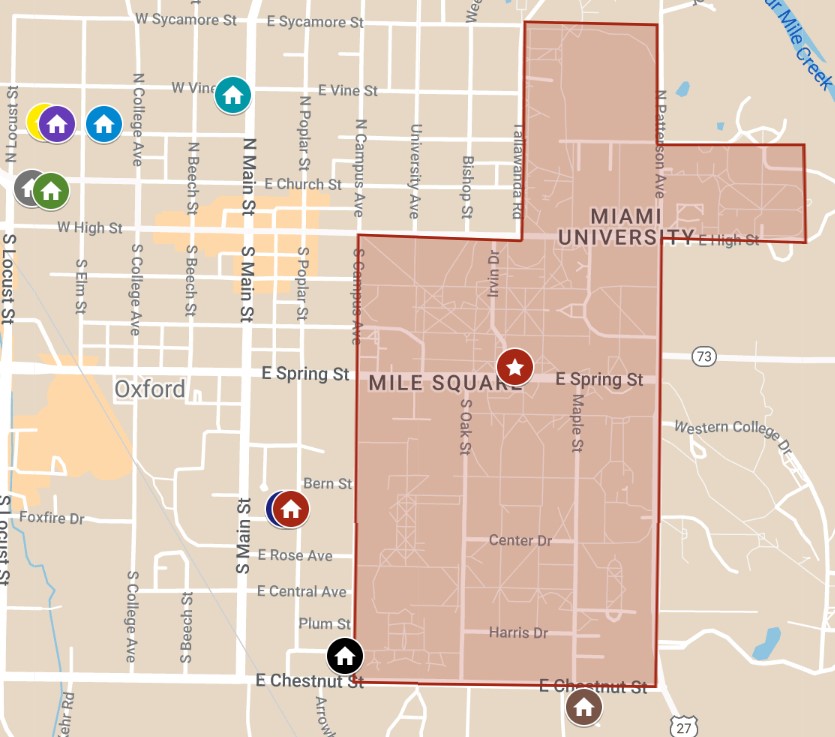 Map of Properties – Miami Student Rentals